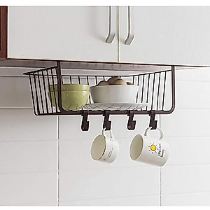 Plate Rack Draining Dish Rack Cabinet Hanging Basket Hooks Kitchen Dish Racks Cruet Storage Rack Cabinet Storage Rack for Kitchen Pan Plate Holder