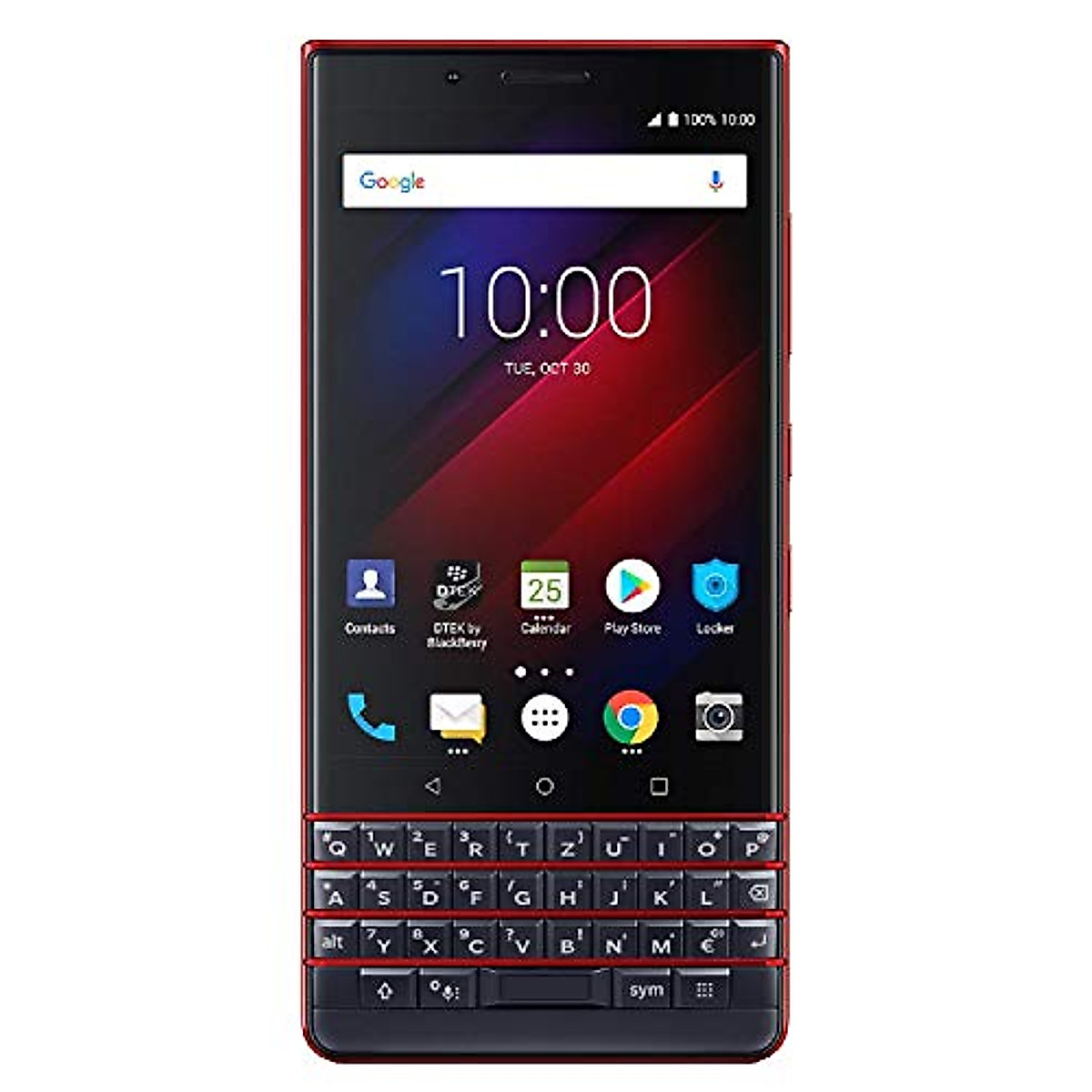 BlackBerry KEY2 LE (Lite) Dual-SIM (64GB, BBE100-4, QWERTZ Keypad, GSM Only, No CDMA) Factory Unlocked 4G Smartphone (Atomic Red) - International Version
