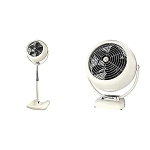 Vornado VFAN Sr. Pedestal Vintage Air Circulator Fan, Vintage White & VFAN Sr. Vintage Air Circulator Fan, Vintage White