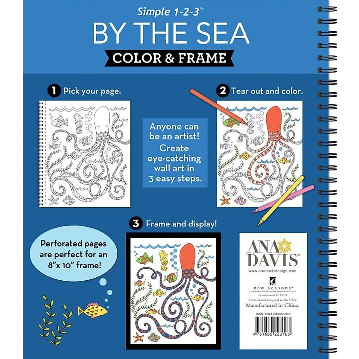 Color & Frame - By the Sea (Adult Coloring Book)