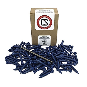 Chenango Supply 3/16 x 1-1/4" Hex Head Concrete Screw Anchor. 100 Pieces with Drill Bit (Miami-Dade Compliant) (3/16 x 1-1/4)
