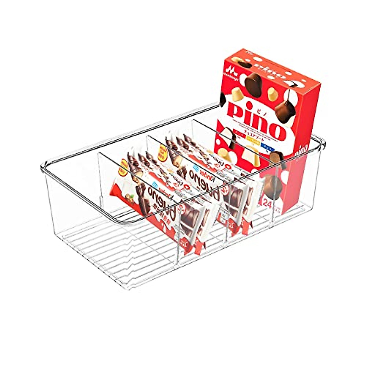 12 Piece Pantry Organization and Storage Bins - Seitop 2 Large Food Storage Organizer & 10 Pcs Clear Drawer Organizers, Removable Dividers Plastic Snack Organizer for Fridge Kitchen Cabinet