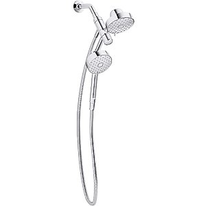 KOHLER 23218-CP Awaken 2-in-1 Multifunction Shower Combo Kit, Showerhead and Handshower Set, 2.5 GPM, Polished Chrome