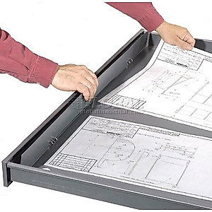 Global Industrial 41"W Flat File Cabinet, 5 Drawer, Gray