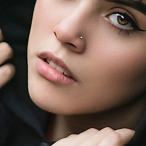 14K Solid Yellow Gold with 2MM Ball - Ball End Nose Pin Body jewelry