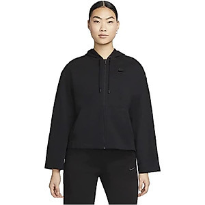 Nike Sportswear Women's Full-Zip Hoodie (as1, alpha, l, regular, regular, Large, Black)