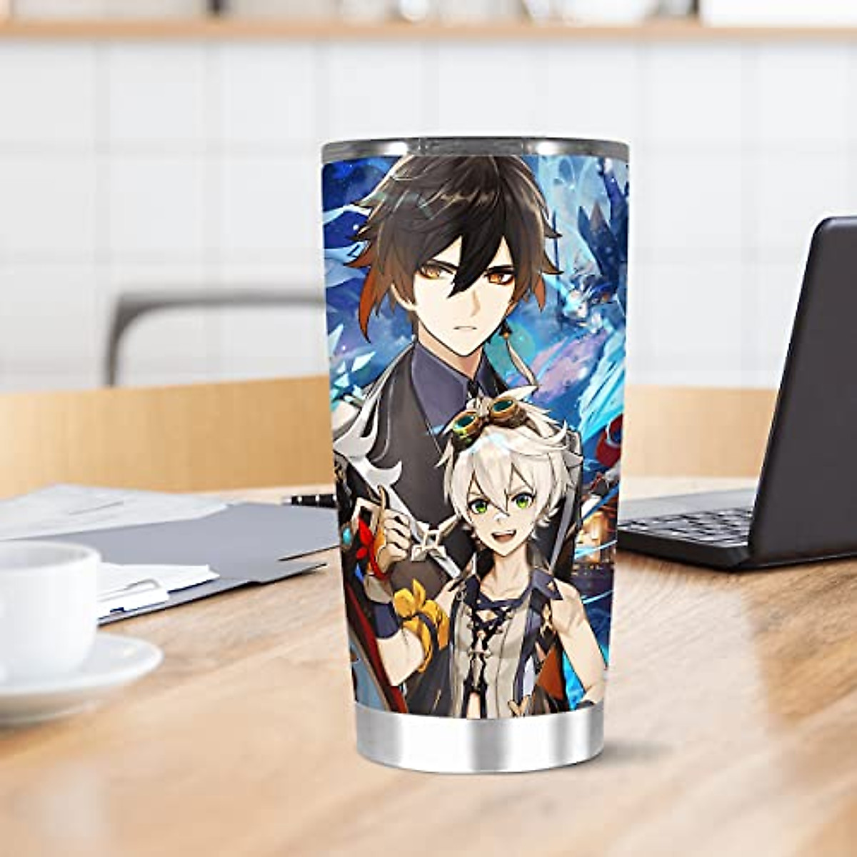 Tumbler Insulated Stainless Steel 20 oz genshin Cold impact Hot Coffee Tea Wine Iced Cup Mug Suit for Home Office Travel