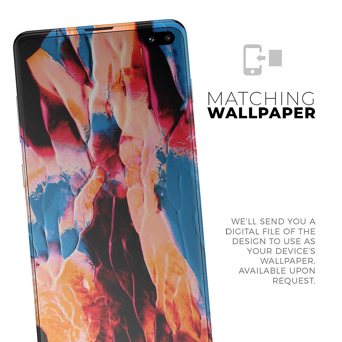 DesignSkinz Liquid Abstract Paint V8 Protective Vinyl Decal Wrap Skin Cover Compatible with The Samsung Galaxy S20 (Screen Trim & Back Glass Skin)