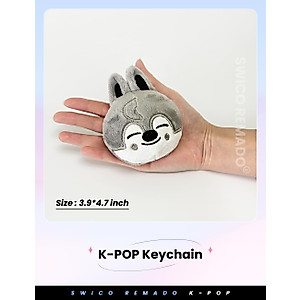 Swico Remado Kpop SKZ Keychains Cute Cartoon Keyring Car Key Pendant Women Handbag Wallet Pendants