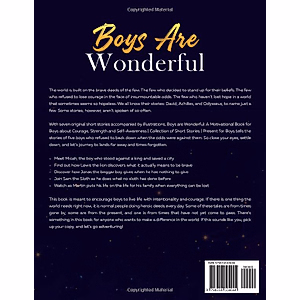 BOYS ARE WONDERFUL: A Motivational Book for Boys about Courage, Strength and Self-Awareness | Collection of Short Stories | Present for Boys