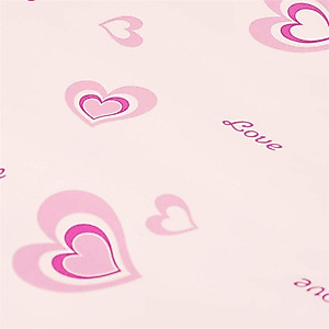 GLOW4U Pink Heart Contact Paper Self Adhesive Vinyl Shelf Drawer Liner Peel and Stick Removable Wallpaper 17.7x78.7 Inches