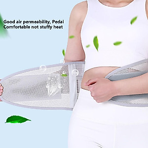 SunshineFace Back Support Belt Lower Back Support for Women and Men Breathable Adjustable Lumbar Support Pain Relief Back Brace for Lower Back Pain, Grey S