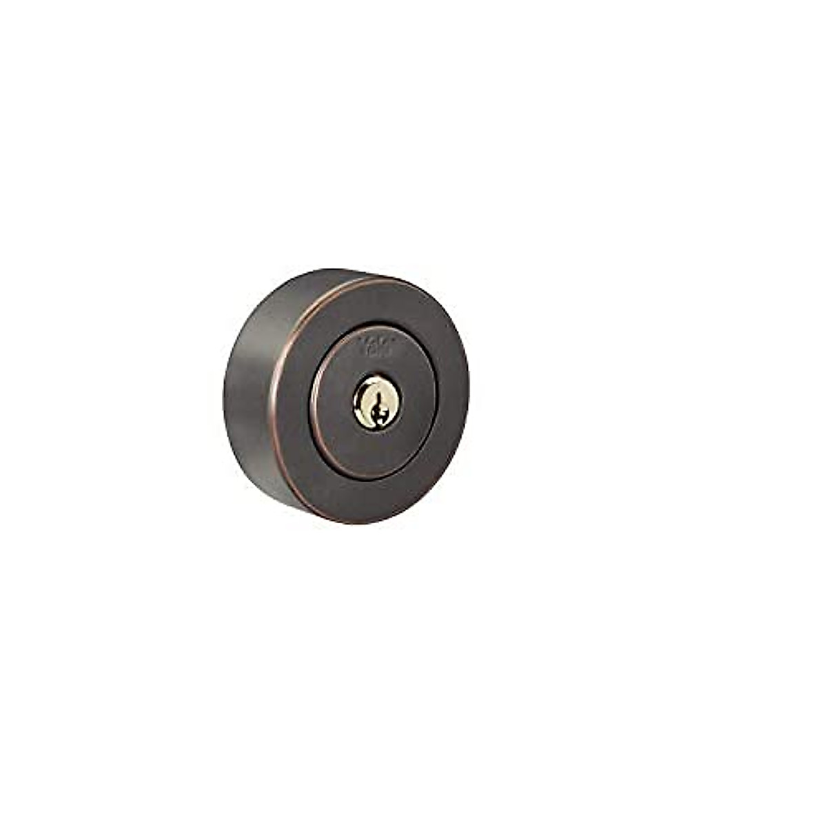 Yale Home 4881K19FR Flat Round Single Cylinder, Oil Rubbed Bronze Deadbolt