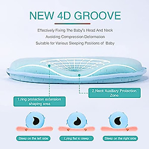 Avamake Вaby Pillow for Sleeping - Pillow with Prevent Flat Head Syndrome, for Head Neck Support Soft and Comfortable, Вaby Head Pillow, Includes Pillowcase and Nursing Pillow (Grey)