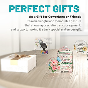 Mothers Day Gifts for Mom from Daughter, Mom Birthday Gift Ideas, Grateful Gift for Mother Butterfly Flower Desk Decor Acrylic Heart Sign Appreciation Gifts for Mom