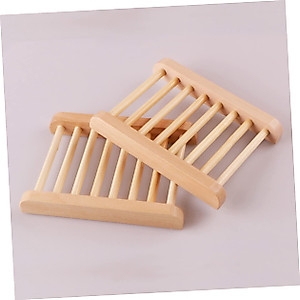 Zerodeko 1 Set Soap Organizer Soap Draining Holder Soap Ravk Bathroom Accessories Bathroom Wooden Soap Holder Bathroom Wooden Soap Case Foaming Net Bamboo Soap Dish Handmade Soap