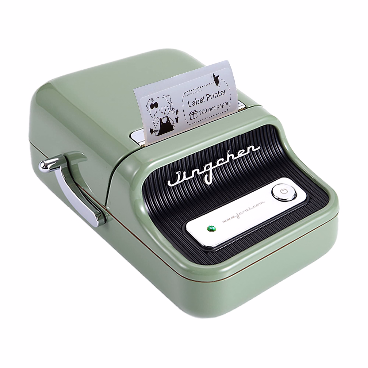 Hycodest Thermal Label Printer B21 Wireless Bluetooth Portable Printer Label Maker Machine with Tape (50x20 mm, 200 pcs) Compatible with Android & iOS System, Green