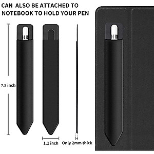 BoxWave Stylus Pouch Compatible with Ecobee SmartThermostat EB-STATE5-01 - Stylus PortaPouch, Stylus Holder Carrier Portable Self-Adhesive - Jet Black