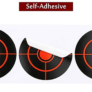Splatter Target Stickers, 3 Inch Reactive Paper Targets, 250 Pcs Adhesive Shooting Targets with Fluorescent Yellow Impact for BB Gun, Pellet Gun, Airsoft, Rifle Shooting Practice