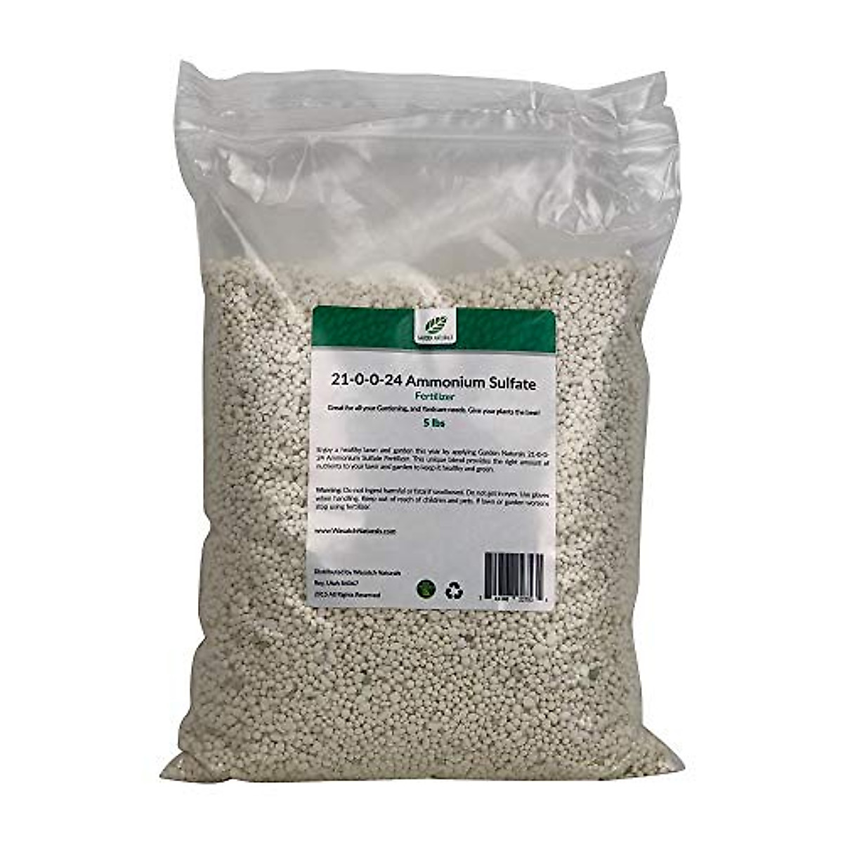 21-0-0-24 Ammonium Sulfate Fertilizer 5 Pounds by Garden Naturals