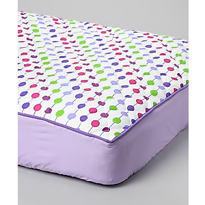 Botanical Purple Quilted Crib Fitted Sheet