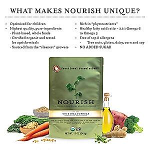 Functional Formularies Nourish Peptide Organic Tube Feeding Formula and Nutritional Meal Replacement Supplement, 12 Oz Pouch, Pack of 12