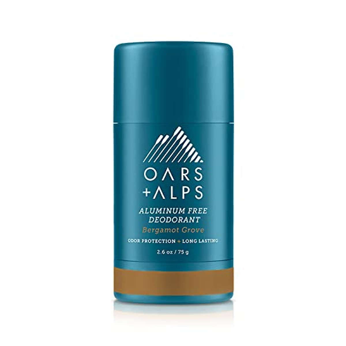Oars + Alps Aluminum Free Deodorant for Men and Women, Dermatologist Tested and Made with Clean Ingredients, Travel Size, Bergamot Grove, 1 Pack, 2.6 Oz