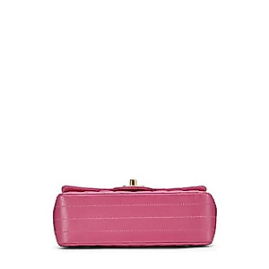CHANEL, Pre-Loved Pink Chevron Lambskin Classic Flap Mini, Pink