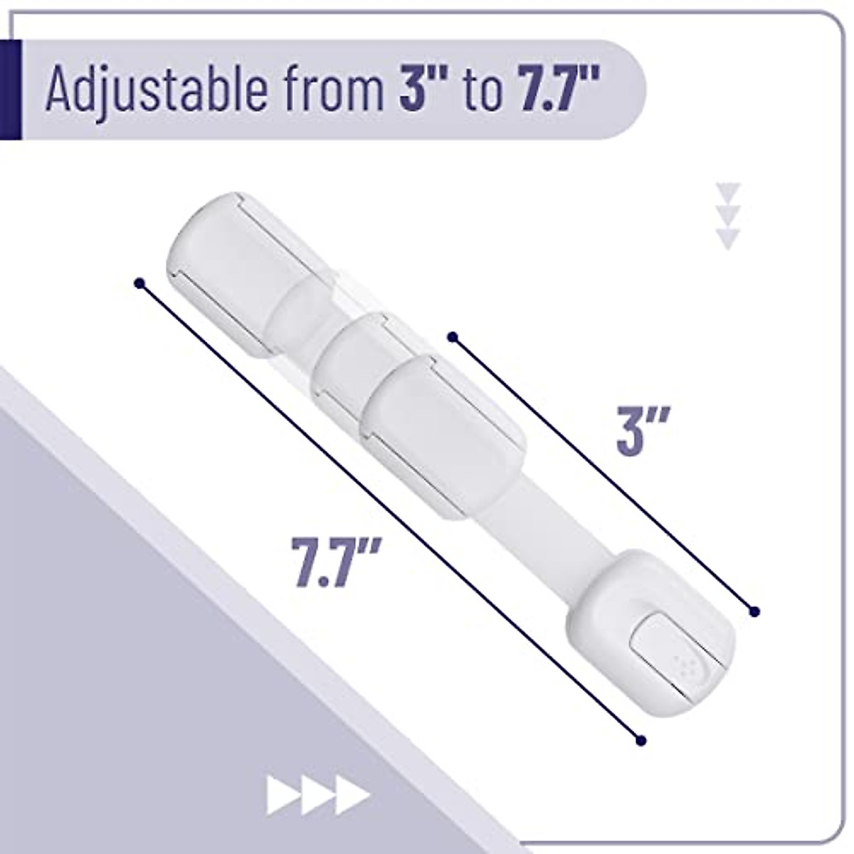 Bates- Child Safety Strap Locks, 6 Pack, Child Proof Cabinet Latches, Child Safety Cabinet Locks, Drawer Locks Baby Proofing, Baby Cabinet Safety Latches, Baby Proof Cabinet Locks
