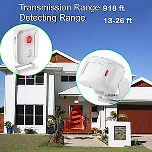 Motion Sensor Door Bells Chimes for Business, Bed and fall sensing,Door Buzzer, Commercial Wireless Security Storefront Bell, Body Motion Sensor Alarm with Remote