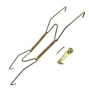 Xinlinke Plate Hangers for The Wall 8 inch Decorative Dish Display Tray Holder with Installation Hooks 5 Pack