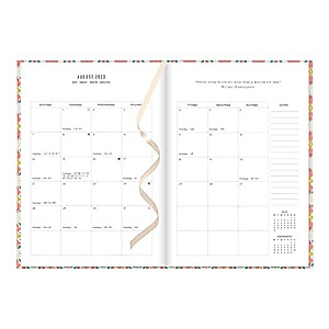 Letts of London Morocco Academic Weekly/Monthly Planner, August 2023 to July 2024, Week-to-View, Sewn Binding, Multilingual, A5 Size, 8.25" x 5.875", Coral (C031812-24)