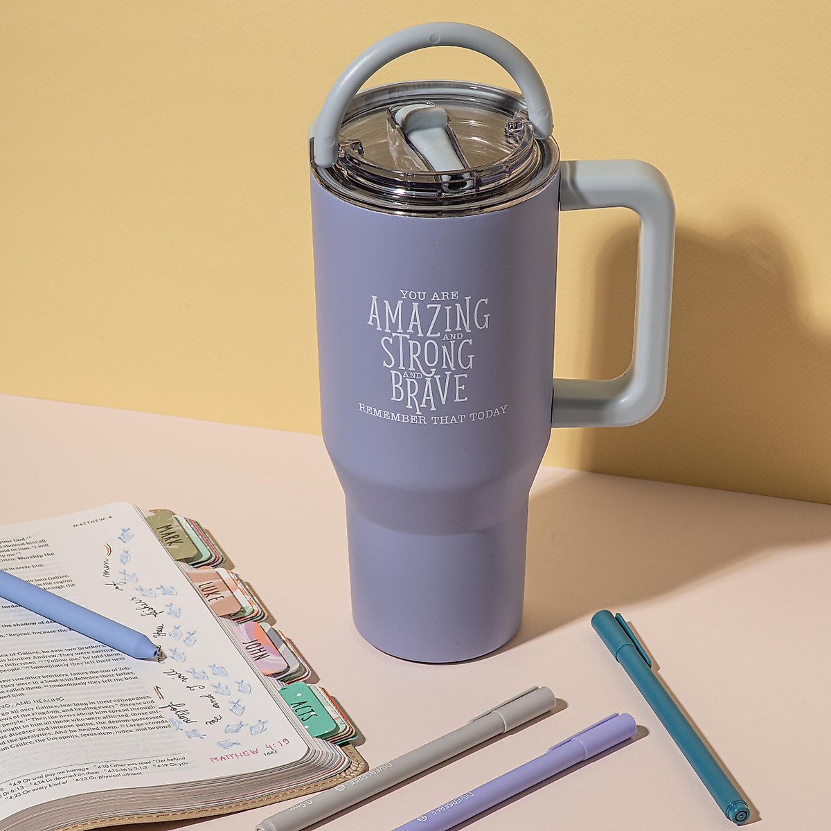 DIVERSEBEE 30 oz Insulated Stainless Steel Tumbler with Lid, Inspirational Birthday Thank You Gifts for Women, Mom, Wife, Girlfriend, Teacher, Her, Nurses, Best Friend, Travel Mug (Cloud)