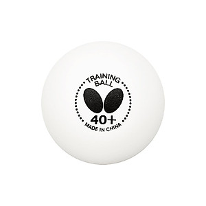 Butterfly 40+ Training Table Tennis Ball - White, 40mm Training Balls - Box of 120 - 40+ Training Balls are Comparable to a Three-Star Ball