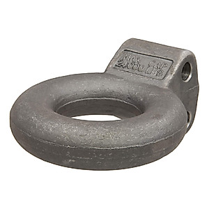 CURT 48660 Raw Steel Pintle Hitch Lunette Ring 3-Inch ID, 24,000 lbs, Channel Mount Required