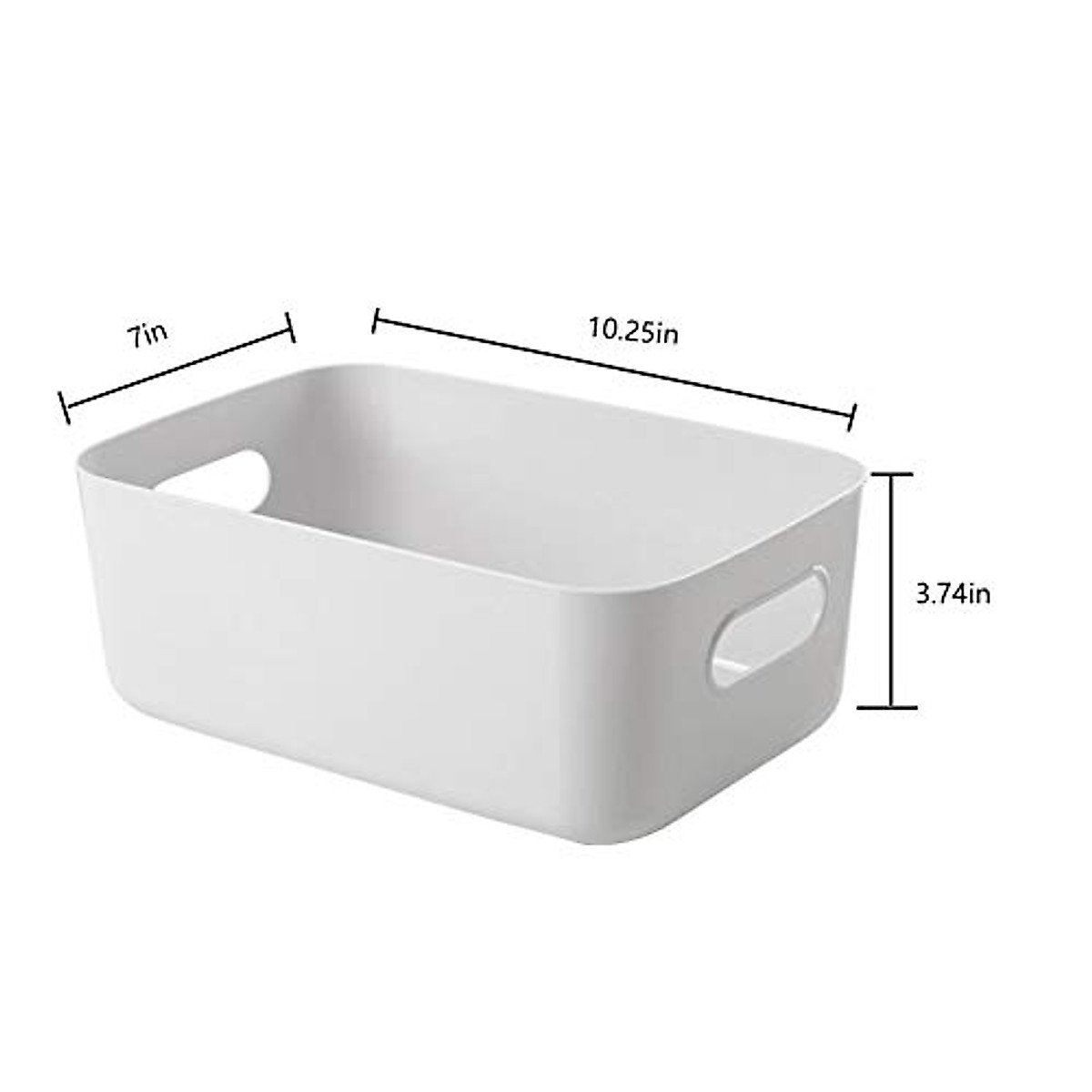 Besli Pack of 6 Small Storage Bin,Durable Storage Basket Cabinet Organizer