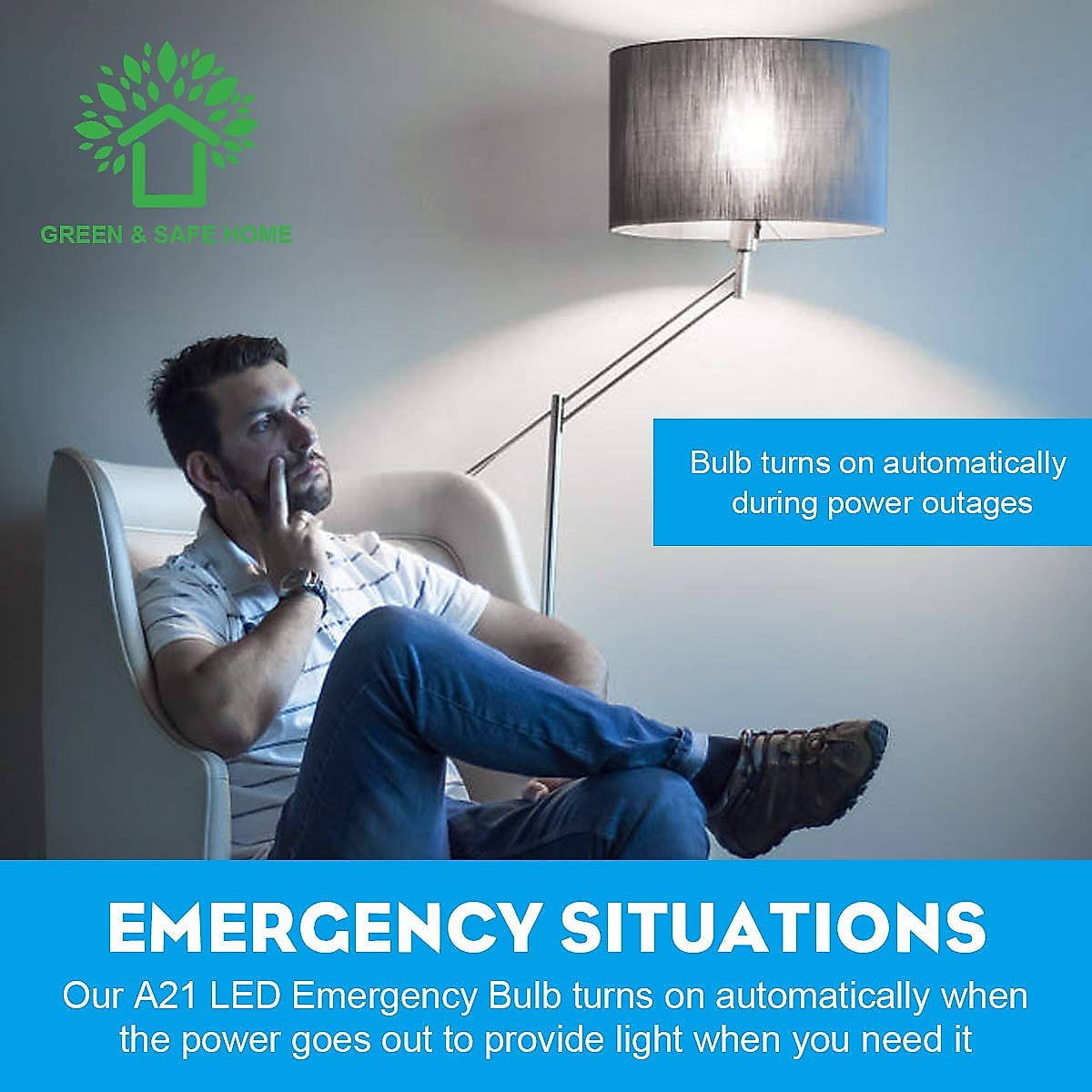 HOLDWILL 5 Pack Rechargeable Emergency LED Bulb, Multi-Function Battery Backup Emergency Light for Power Outage Camping Outdoor Activity 9W 900LM 60W Equivalent White Daylight 6000K with E26/E27 Base