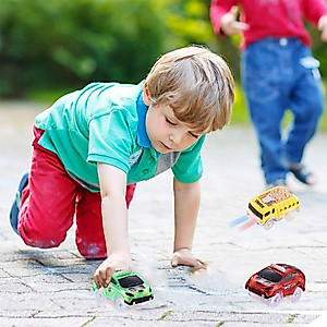 QUOXO 4 Pack Tracks Cars Replacement ONLY, Glow in The Dark Racing Car Track Accessories for Kids Boys and Girls