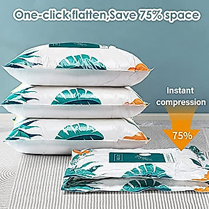 Vacuum Storage Bags Home Clothes Blanket Comforter Space Saver Vacuum Organization and Storage Bag, 6 Pack(2*LMS) with Hand Pump
