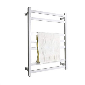 Bathroom Towel Warmer Electric Heated Towel Rack, Electric Heated Towel Rack, Wall-Mounted Towel Warmer with 15 Heated Bars, 304 Stainless Steel Heated Towel Rail Radiator, Bathroom Drying Rack, 1200X