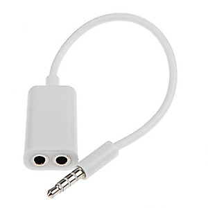 3.5mm Headset Headphone Splitter Earphone Speaker Audio Y Adapter Dual Port White for Samsung Galaxy Tab 4 Nook 7.0 10.1, E Nook 9.6, S2 Nook 8.0 - ZTE Grand X Max 2, X3, X4, Duo LTE, ZMax Pro Z981