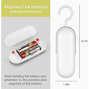 Mini Bag Sealer, Food Bag Heat Sealer Handheld, 2 in 1 Heat Sealer & Cutter Portable Bag Resealer Machine Food Saver for Plastic Bags Storage Snack Cookies Fresh