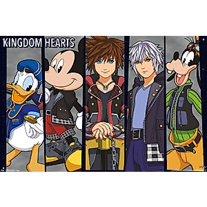 Trends International Disney Kingdom Hearts 3 - Group Wall Poster with Push Pins