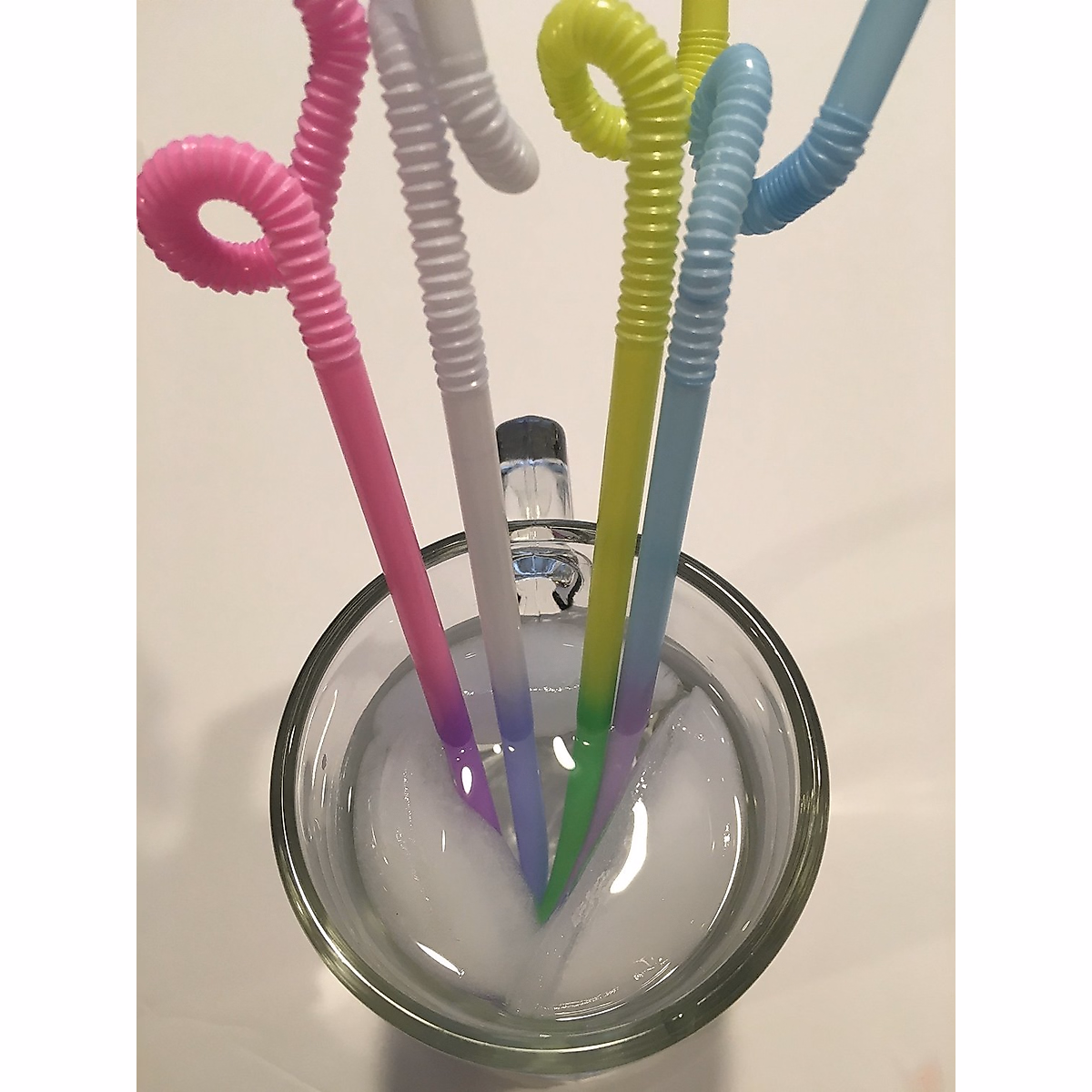FunFlex Color Change Disposable Straws That Stretch and Bend - 2 pk