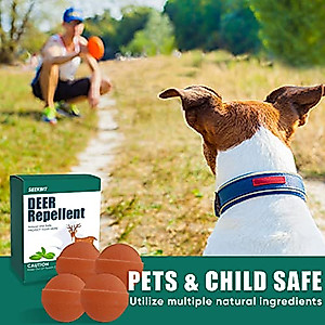 SEEKBIT 4 Pack Deer Repellent | Rabbit Repellent | Deer Rodent Chipmunk Deterrent for Tree, Plant | Deer Repellent Deer Off Away from Garden, Yard, Lawn, Garage | Waterproof Long Lasting Outdoor