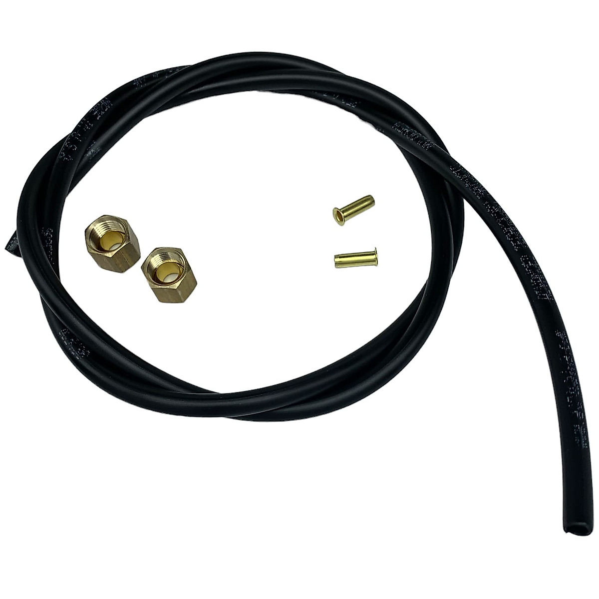Sellerocity Kit Unloader Hose W/ 2 Nuts + Ferrule Combos 2 Inserts 24 Inches of 1/4 OD Tubing Compatible With Campbell Hausfeld ST117801AV, ST188820AV, ST188800AV