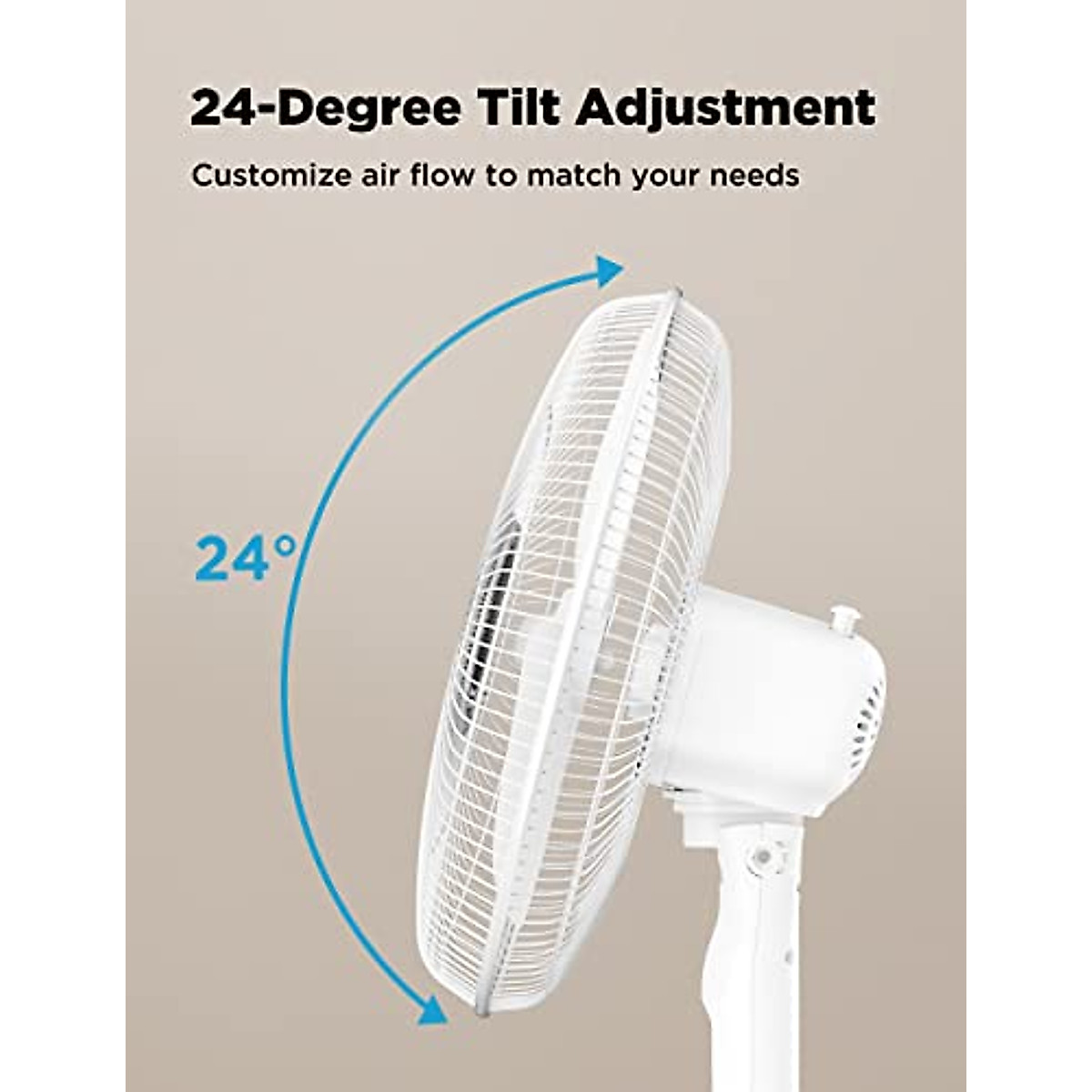 PELONIS 16'' Pedestal Remote Control Oscillating Stand Up Fan 7-Hour Timer, 3-Speed, and Adjustable Height,Electric Cooling Fans for Home Office Bedroom Use