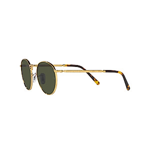 Ray-Ban RB3637 New Round Sunglasses, Legend Gold/Green, 50 mm