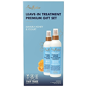 Shea Moisture Manuka Honey & Yogurt Multi-Action Leave-In Conditioner Treatment - Hydrate + Repair, Shea Moisture Curly Hair Products, 8 Oz Ea (Pack of 2)