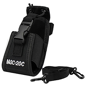 abcGoodefg 3 in1 Radio Holder Holster Case Pouch Bag for GPS Kenwood Motorola baofeng UV5R UV82 UV5RA 888S Retevis H777 Two Way Radio Walkie Talkie MSC 20C (2Pack)